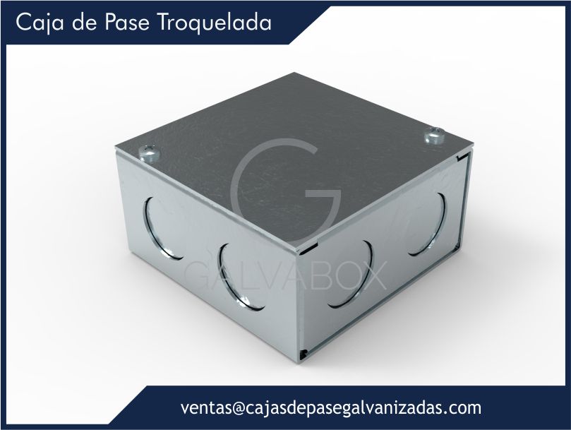 CAJA DE PASE METÁLICA TROQUELADA